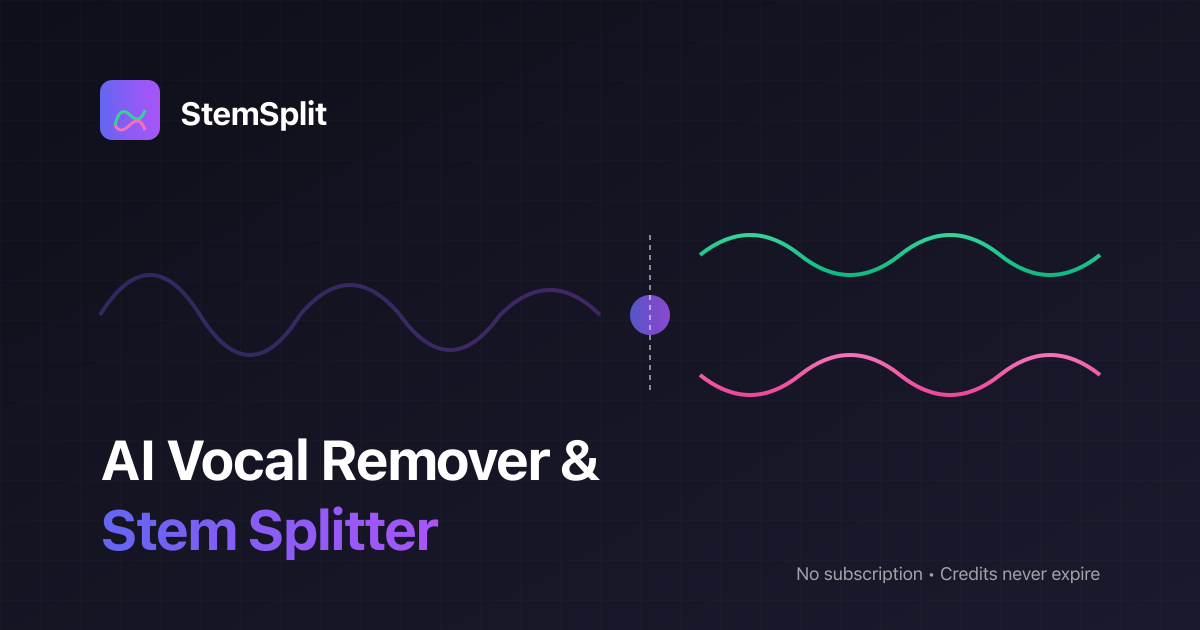 Vocal Remover IA & Separatore Stem | Rimuovi Voci Gratis | StemSplit